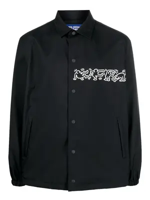 Junya Watanabe Keith Haring-print Shirt Jacket - Black
