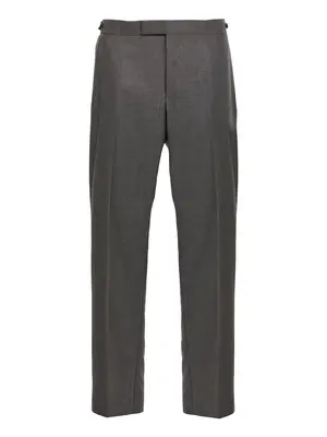 Thom Browne Rwb' Super 1120s Wool Twill Trousers - Gray