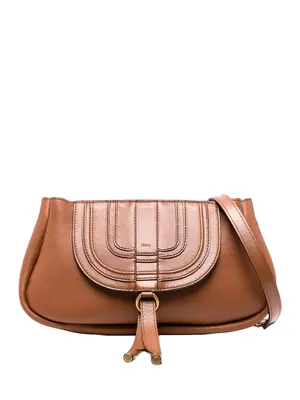 Chloé Marcie Leather Shoulder Bag - Leather Brown