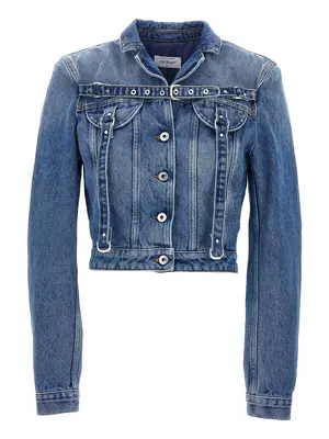 OFF-WHITE OFF-WHITE 'Cargo Crop' Denim Jacket