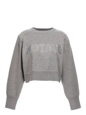 Remain Birger Christensen Firm Knit Cropped Sweater - Gray