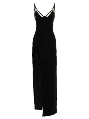 David Koma Open Leg Cami' Long Dress - Black