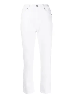 SEVEN 7 For All Mankind Slim Fit Cropped Jeans - White