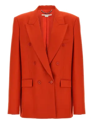 Stella McCartney Double-breasted Wool Blazer - Red