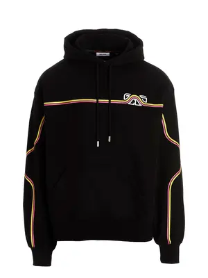 Gcds Waved Logo Hoodie - Black