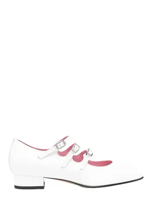 CAREL Ariana Patent Leather Ballet Flats - White