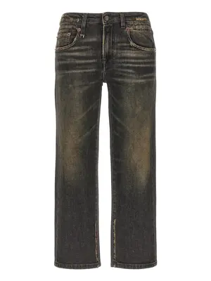 R13 Boy Straight' Jeans - Black