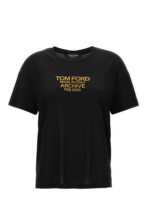 TOM FORD Logo Print T-shirt - Black