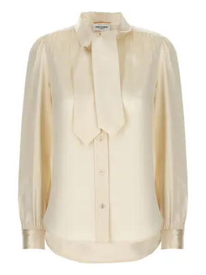 SAINT LAURENT SAINT LAURENT Lavalliere Silk Shirt