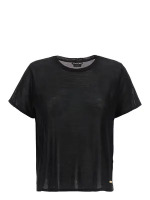 TOM FORD Silk T-shirt - Black