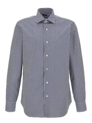 BARBA NAPOLI Striped Shirt Blue