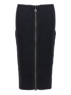 TOM FORD 5gg Ribbed Knit Skirt - Black