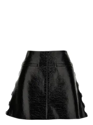 COURREGES Vinyl Mini Skirt - Black