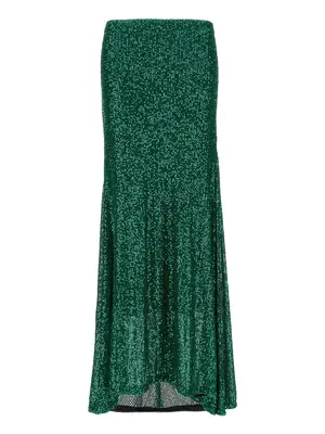 LE TWINS Maria Cristina' Maxi Skirt - Green