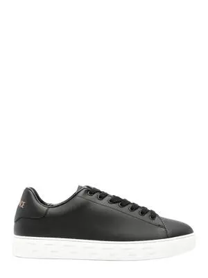 Versace Greca Leather Sneakers - Black
