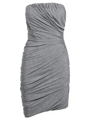Attico Draped Viscose Mini Dress - Grey