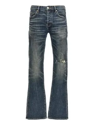 PURPLE BRAND 1 Year Dirty Fade Flare Jeans - Blue