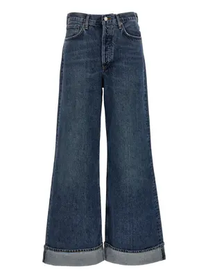 AGOLDE Dame Wide-leg Jeans - Blue