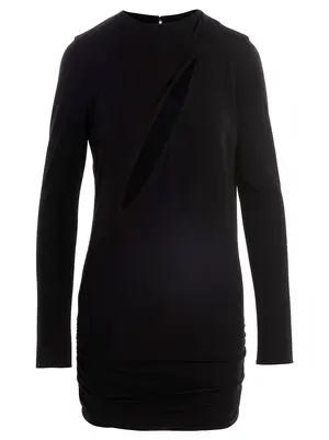 Versace Cut Out Jersey Dress - Black