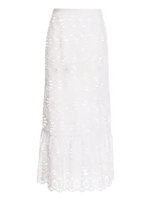 Giambattista Valli Macramé Maxi Skirt - White