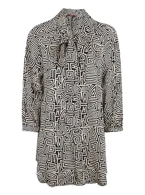 OBIDI Printed Silk Shirt - Beige
