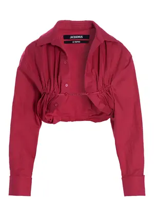 Jacquemus Ma Viscose Shirt - Fuchsia