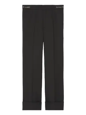 Gucci Wool Cropped Trousers - Black
