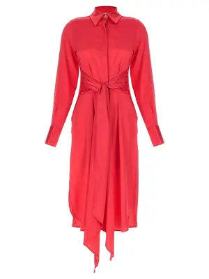 LE TWINS Cervia Maxi Shirt Dress - Fuchsia