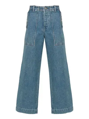 Maison Kitsuné Workwear Denim Jeans - Clear Blue