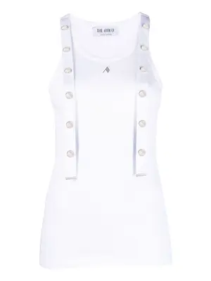 Attico Ribbed Tank Top - White