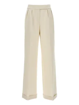 Kiton Loose Leg Trousers - White