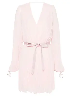 Max Mara V-neck Mini Dress - Pink