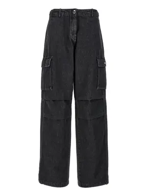 Coperni Denim Wide-leg Cargo Jeans - Black