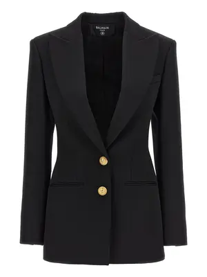 Balmain Double-breasted Blazer - Black