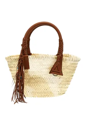 Alanui Icon Palm Leaf Small Handbag - Brown
