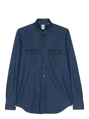 FINAMORE 1925 Slim Fit Shirt - Denim
