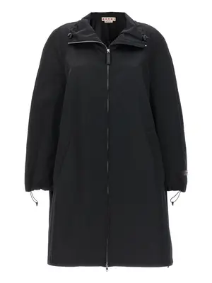 Marni Satin Technical Fabric Parka - Black