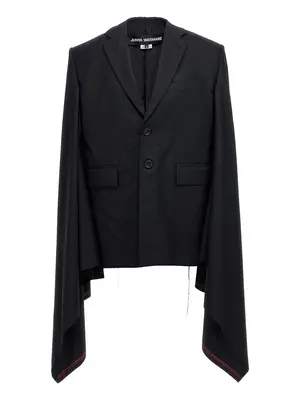 Junya Watanabe Seymo Wool Cape - Black