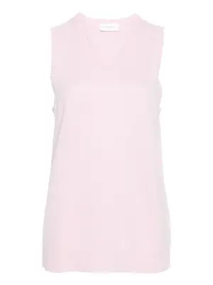 Sportmax V-neck Wool Vest - Pink