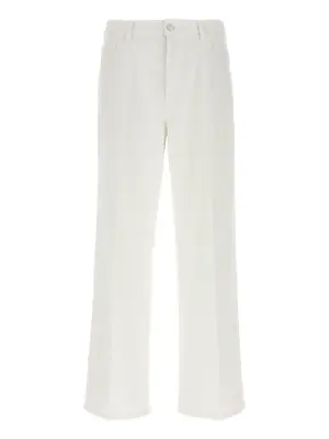 CELLAR DOOR Thelma' Corduroy Pants - White