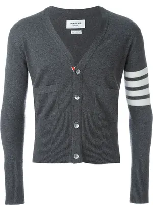 Thom Browne 4-bar Cashmere Cardigan - Grey