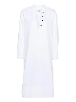 Khaite Brom Cotton Tunic Dress - White