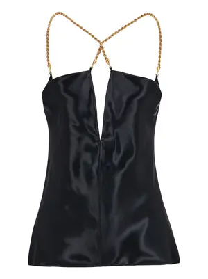 FERRAGAMO Satin Top - Black