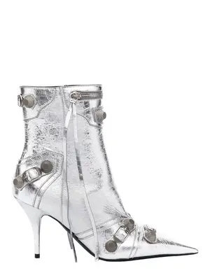 Balenciaga Le Cagole 90mm Ankle Boots - Silver