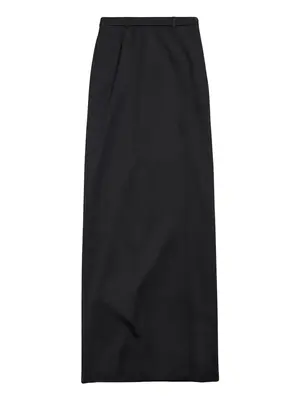 Balenciaga Wool Midi Skirt - Black