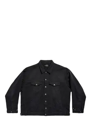 Balenciaga Deconstructed Denim Jacket - Black