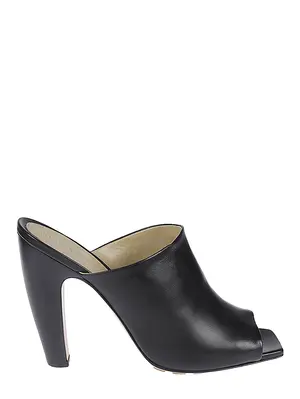 Bottega Veneta Leather Mules - Black