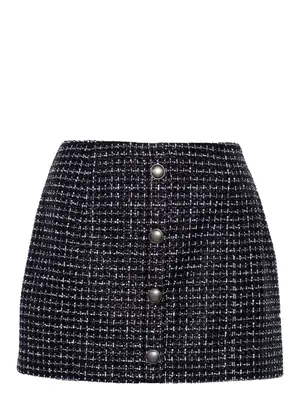 ALESSANDRA RICH Alessandra Rich Sequin Checked Tweed Mini Skirt