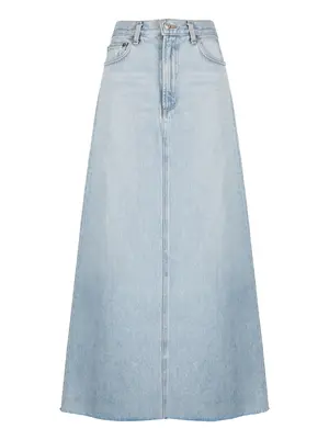 AGOLDE PRE Agolde Denim Maxi Skirt - Clear Blue