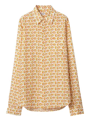 Burberry Printed Silk Shirt - Golden